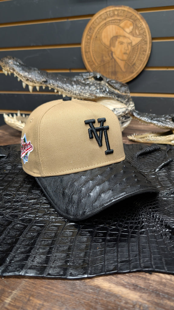 CUSTOM BROWN LA DODGERS IN BLACK OSTRICH LEATHER SNAPBACK HAT 💯 ORIGIN ...